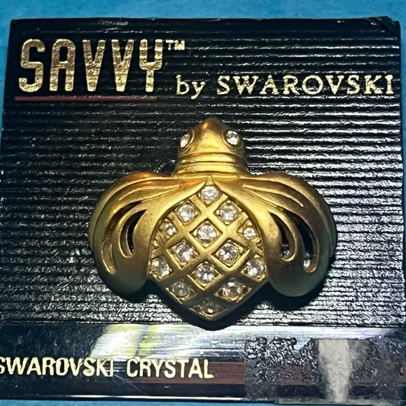Swarovski | Jewelry | Nwt Vintage 98s Swarovski Crystal Gold Tone Bee ...